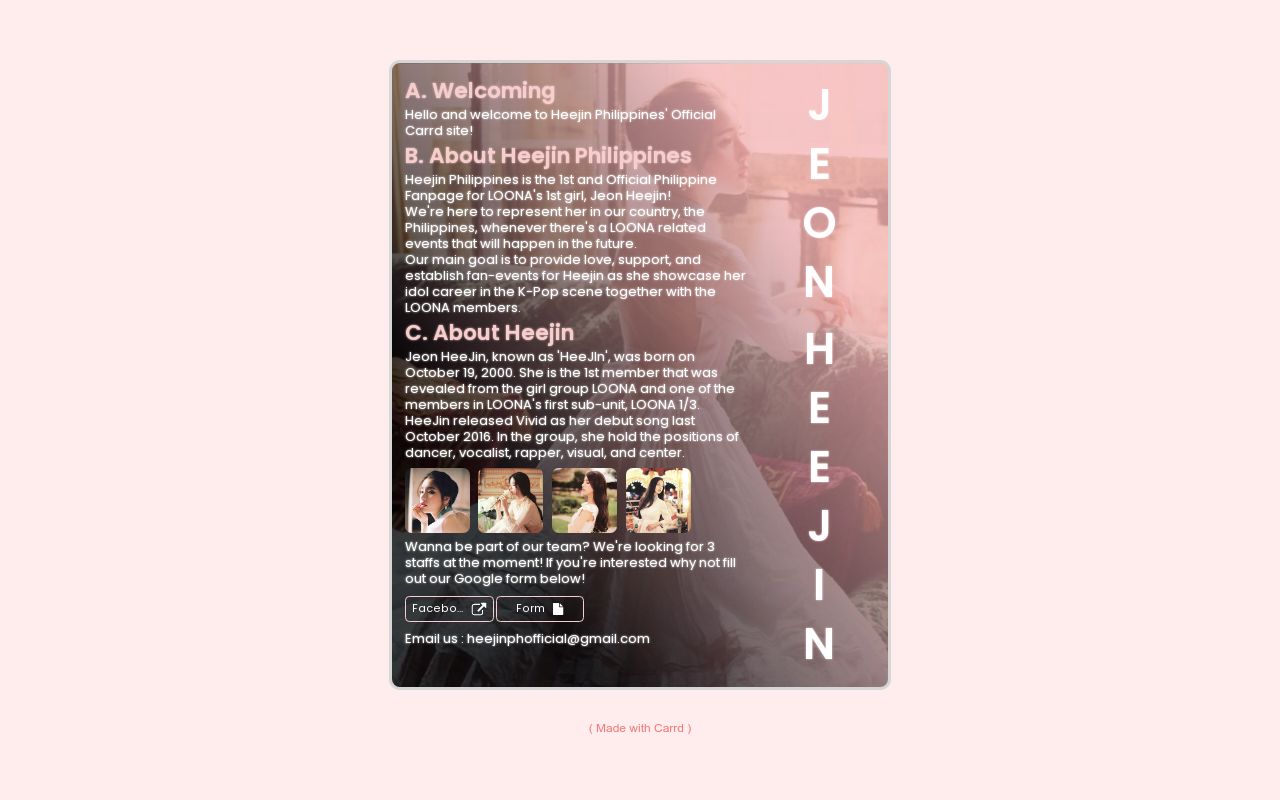 Heejin Philippines Carrd!